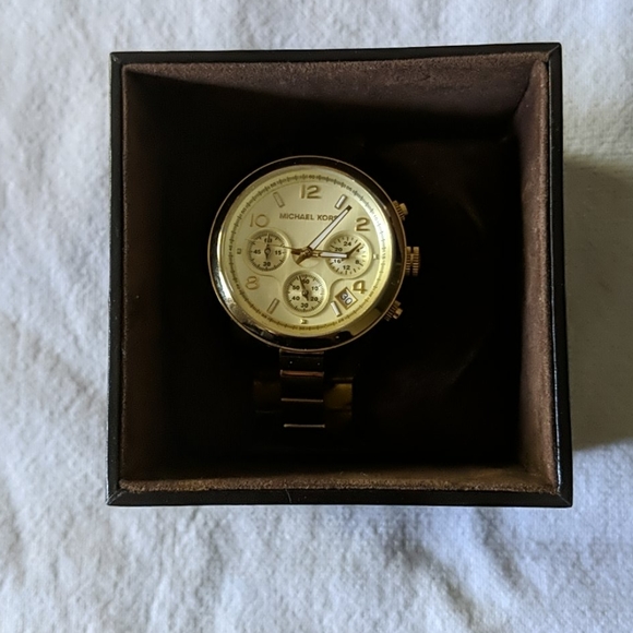 Michael Kors | Accessories | Mk Michael Kors Tortoise Shell Watch ...